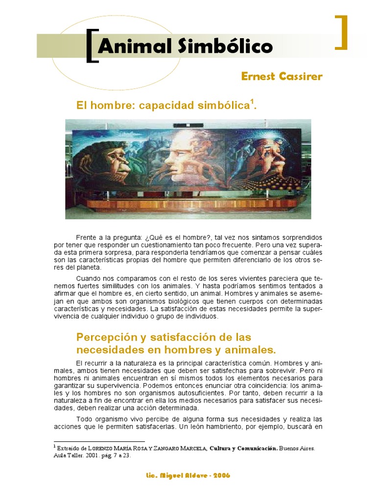 Cassirer - Animal Simbólico | PDF | Percepción | Espacio