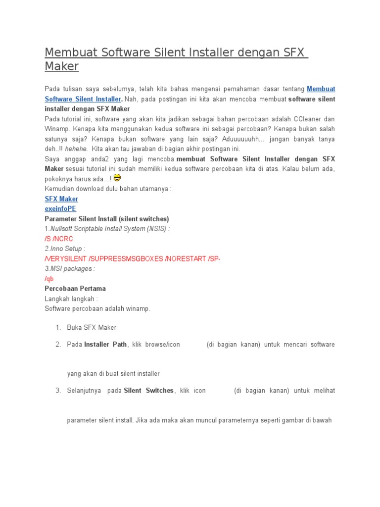 Membuat Software Silent Installer Dengan SFX Maker | PDF | Game ...