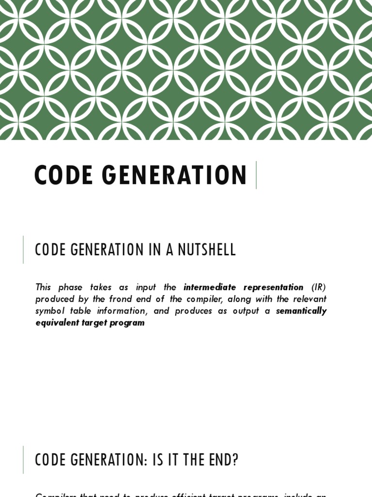 01 Issues With The Code Generator | PDF | Instruction Set | Compiler