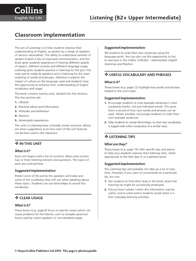 Listening B2 All Documents | PDF | Vocabulary | English Language