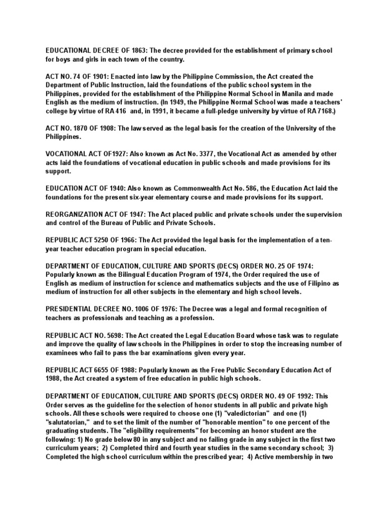 Educational Decree of 1863 | Schools | Test (Assessment)