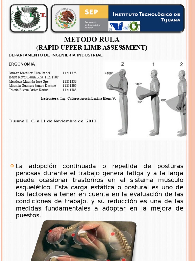 Metodo Rula | Músculo | Medición | Prueba gratuita de 30 días | Scribd