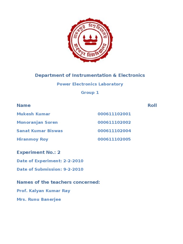 Reverse Recovery Study of 2N4007 Diode | PDF | Diode | Rectifier