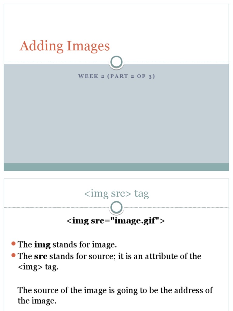 Adding Images in HTML | PDF | Html | Hyperlink