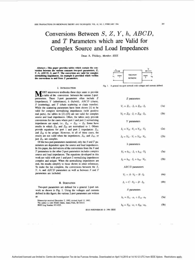 Parameters Conversion Table | PDF | Electronic Engineering ...