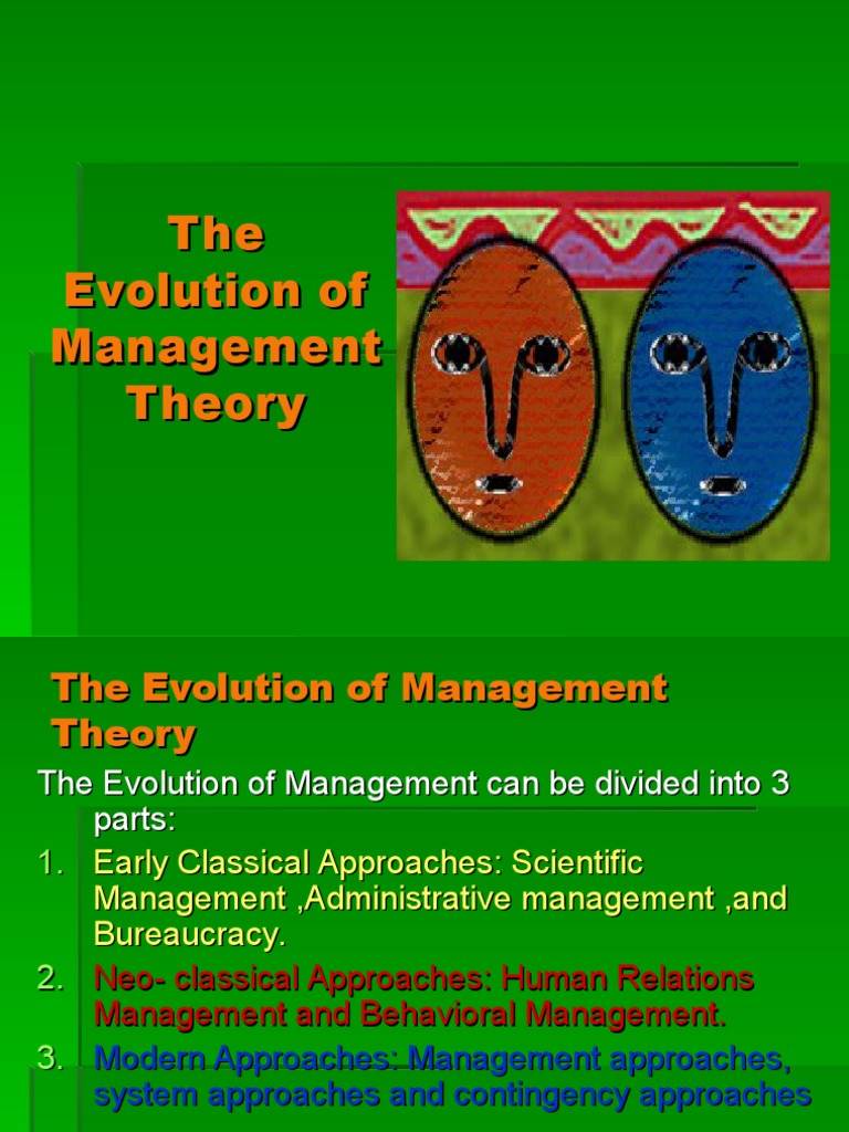 Evolution of Management Theories Overview | PDF | Bureaucracy | Science
