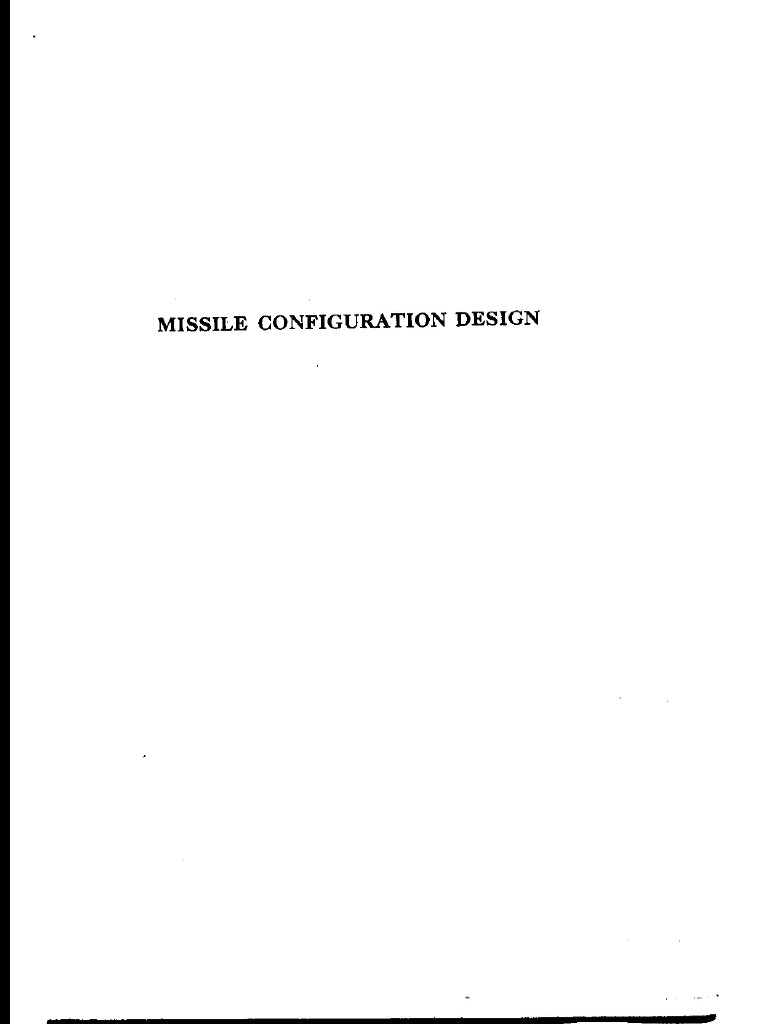 Missile Configuration Design - Chin (1961) | PDF