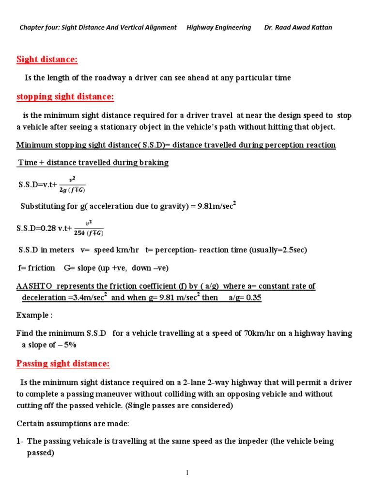 Sight Distance and Vertical Alignment I5 | PDF | Industrial Engineering ...