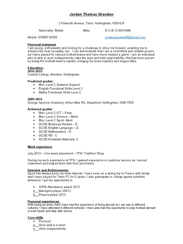 Jordan CV | PDF