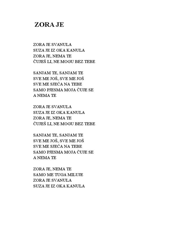 Zora Je | PDF