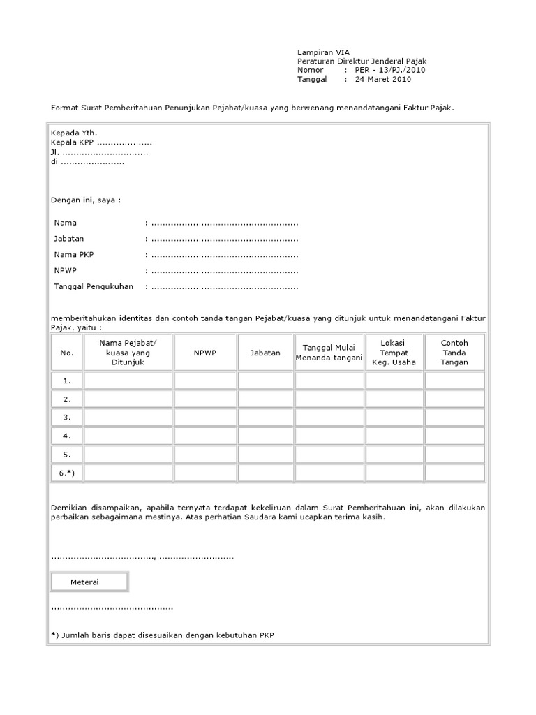 Form Specimen TTD | PDF