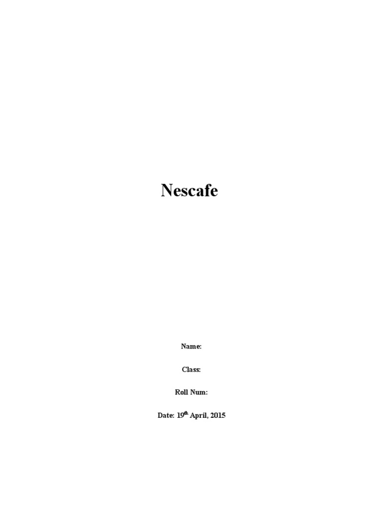 Nescafe | PDF | Nestlé | Brand