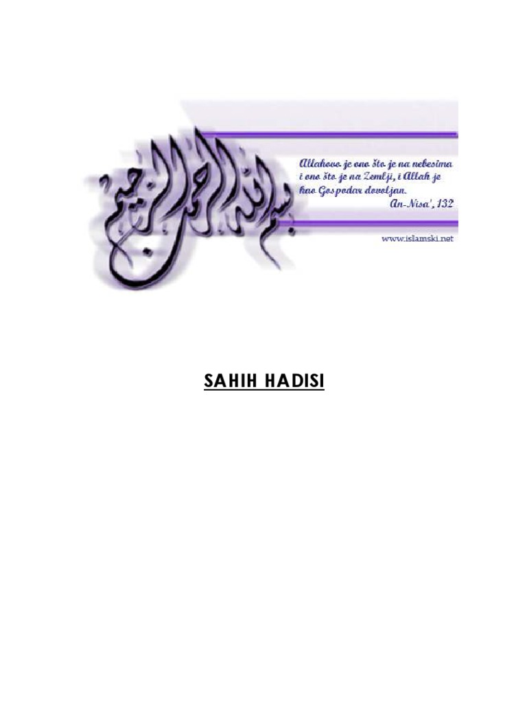 Sahih Hadisi | PDF