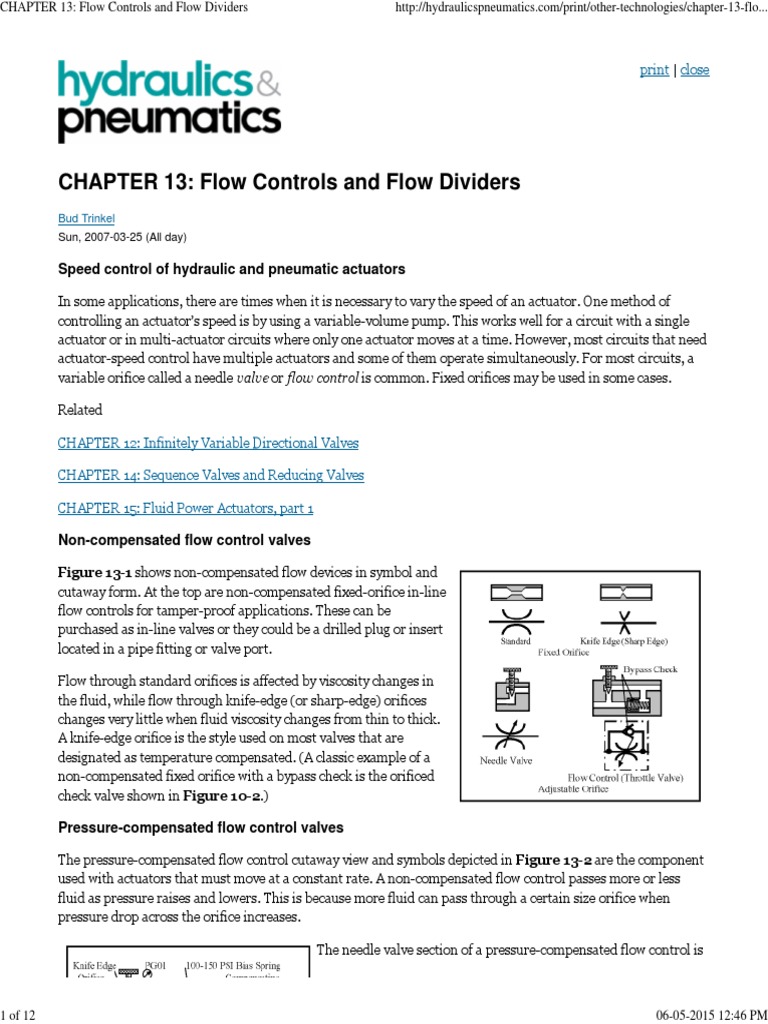 2.CHAPTER 13 - Flow Controls and Flow Dividers | PDF