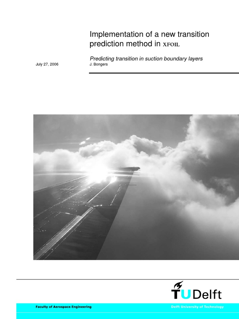 Ncrit Thesis - Implementation of A New Transition Prediction Method in Xfoil | PDF | Boundary ...