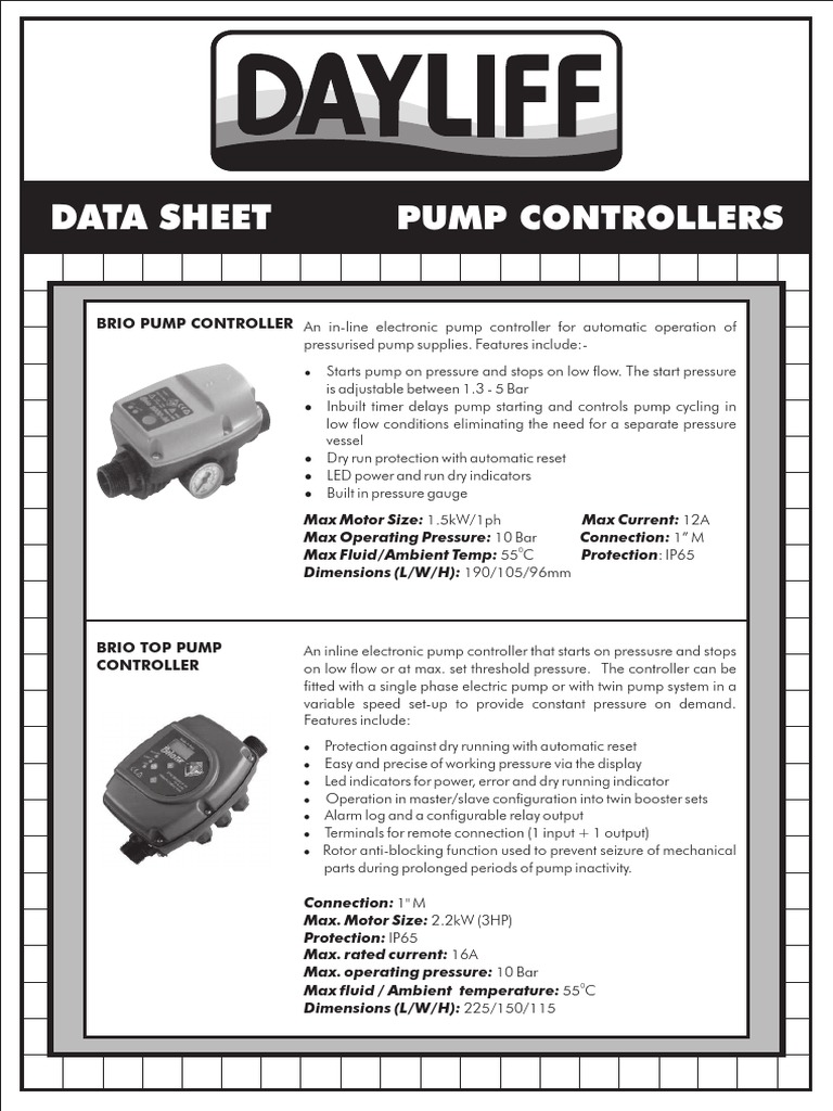 Dayliff Pump Controllers-3 | PDF | Pump | Switch