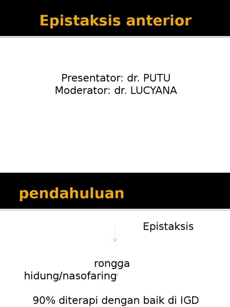 Epistaksis Anterior | PDF