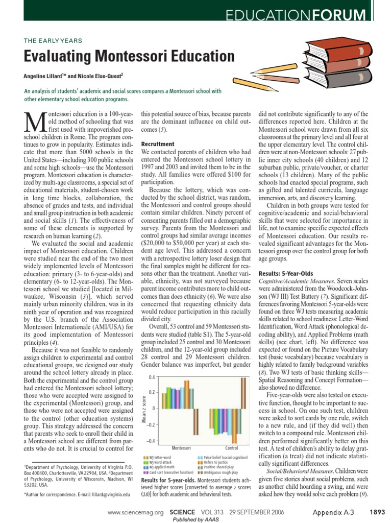 Montessori Education's Impact on Children | PDF | Montessori Education ...