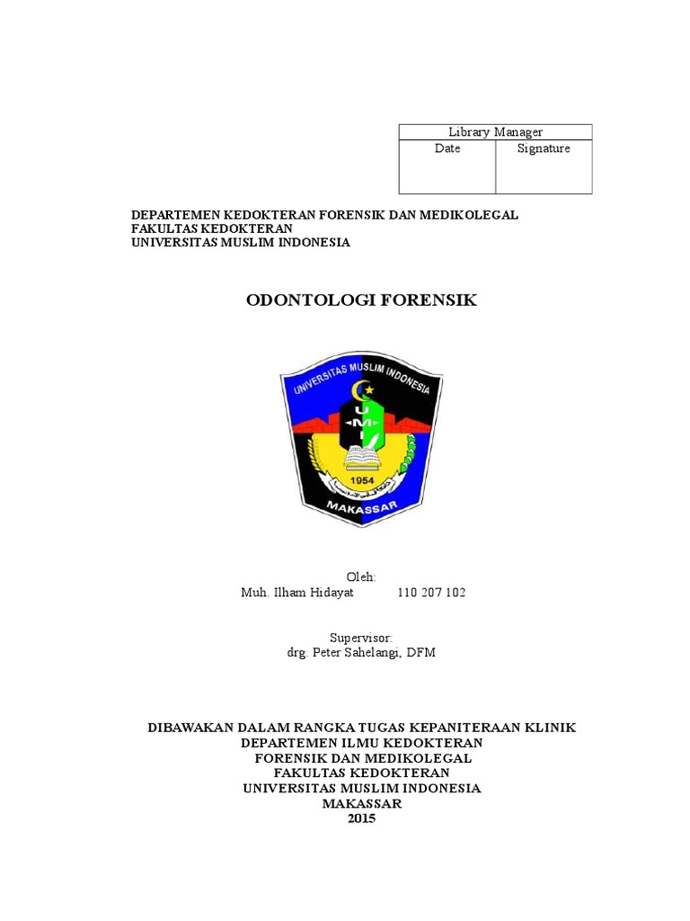 Odontologi Forensik | PDF