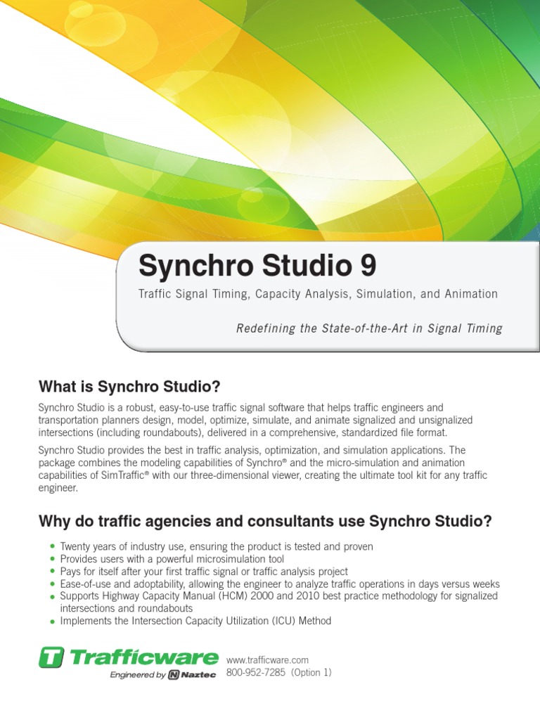 Synchro Studio 9 Brochure | PDF | Traffic | Simulation