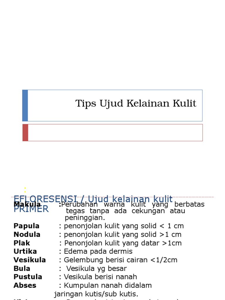 Tips Ujud Kelainan Kulit | PDF