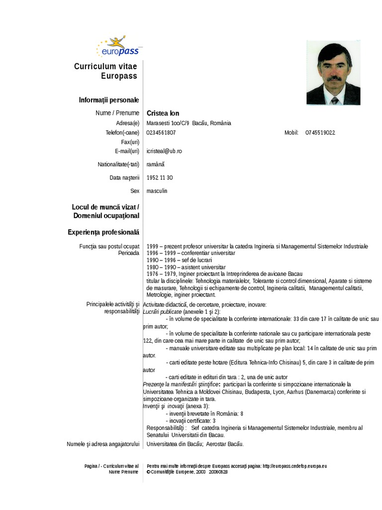 CV Cristea | PDF