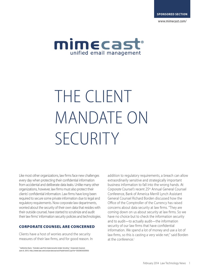 Client Mandate On Security | PDF | Computer Security | Security