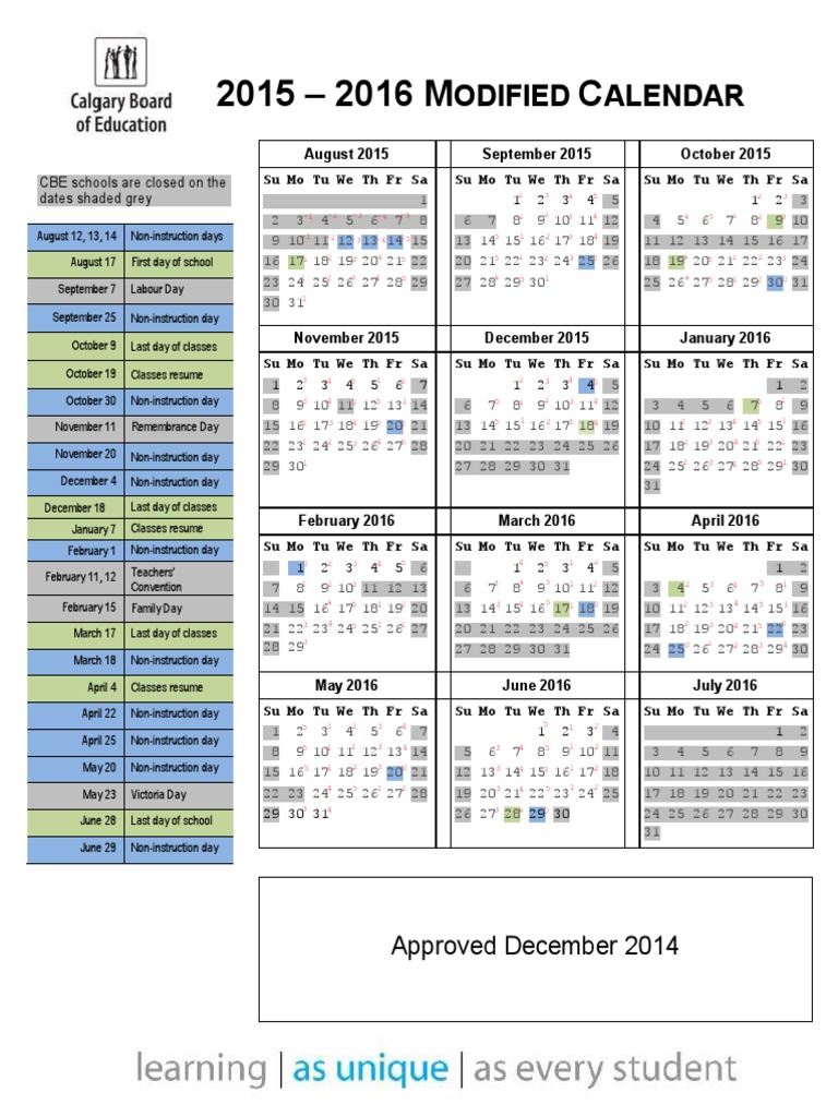 Modified Calendar | PDF | Schools | Teaching And Learning