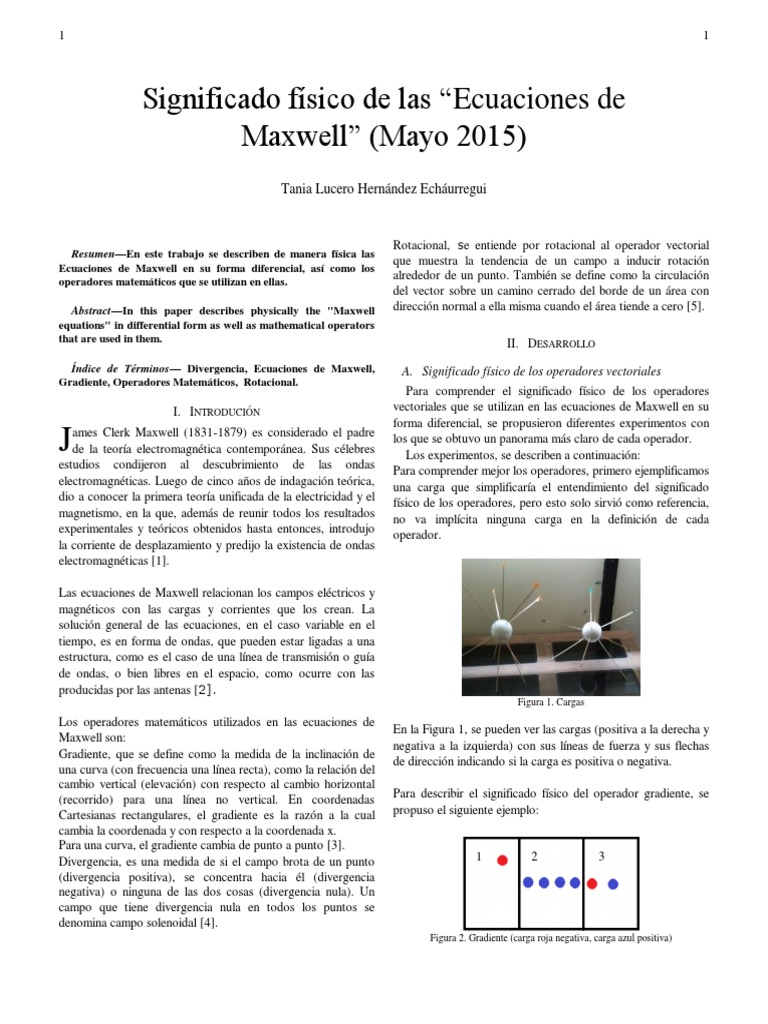 Ecuaciones de Maxwell y Operadores Matemáticos | PDF | Ecuaciones de ...