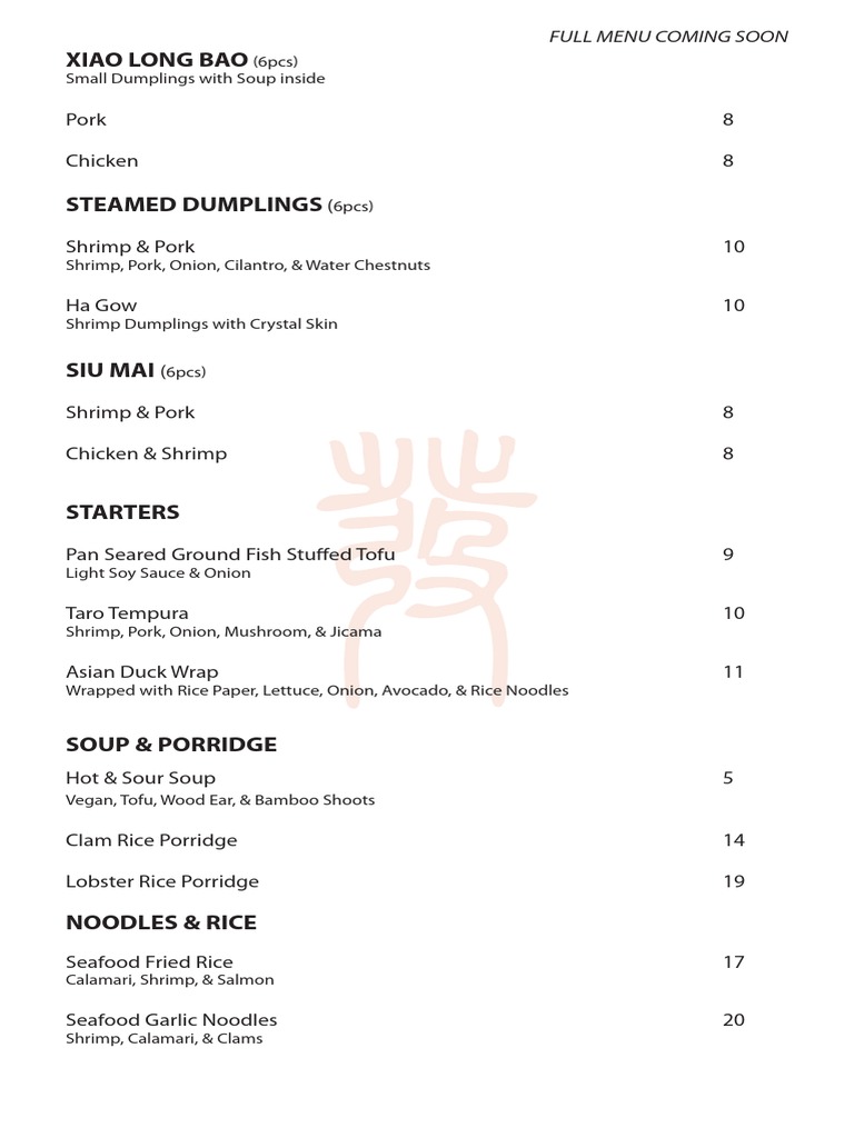 Triple 8 Grand Opening Week Menu | PDF