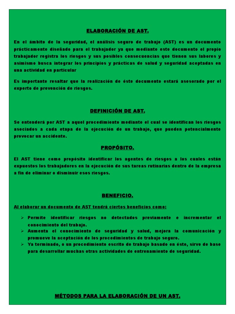 Elaboracion de Un AST | PDF | La seguridad | Seguro