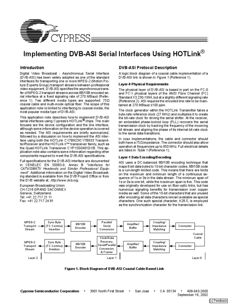 Implementing DVB Asi | PDF | Electrical Connector | Channel (Communications)