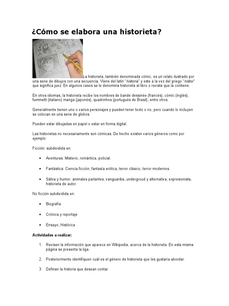 Cómo Se Elabora Una Historieta | PDF | Cómics