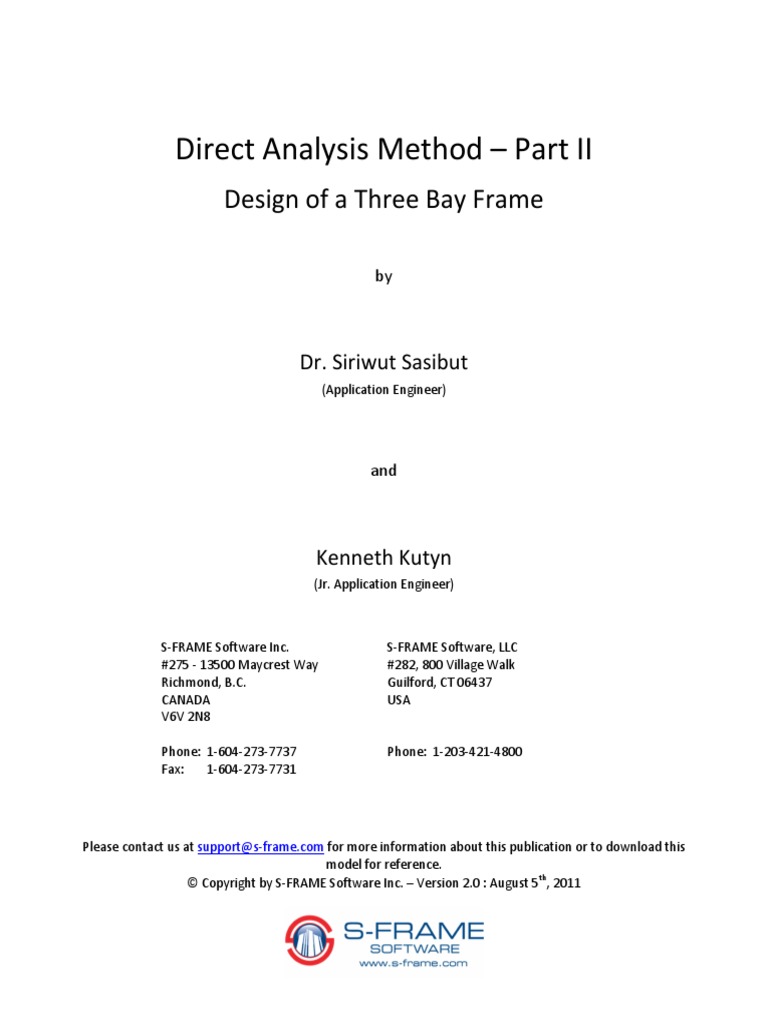 Direct Analysis Method - Part II | PDF | Structural Load | Bending