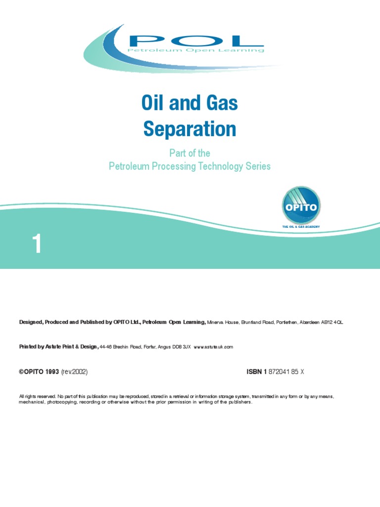 Oil & Gas Separation Book 1 PDF | PDF | Petroleum Reservoir | Drop (Liquid)