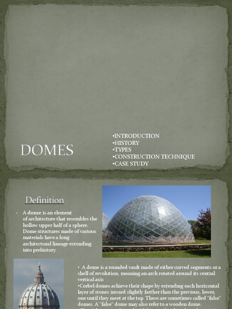 Domes | PDF | Vault (Architecture) | Dome