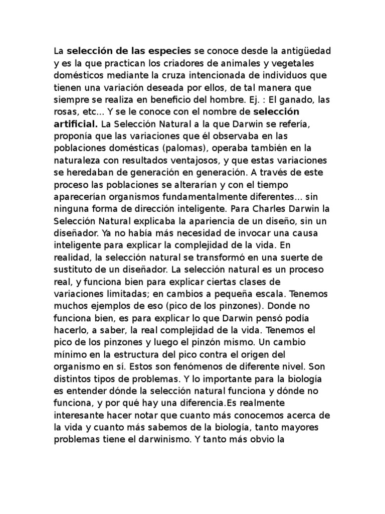 Biología 2 | PDF | Evolución | Seleccion natural