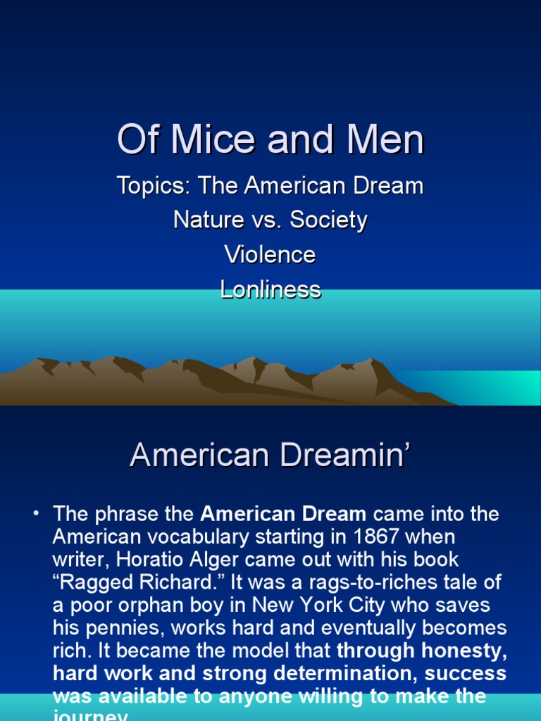 Key Themes in Of Mice and Men | PDF