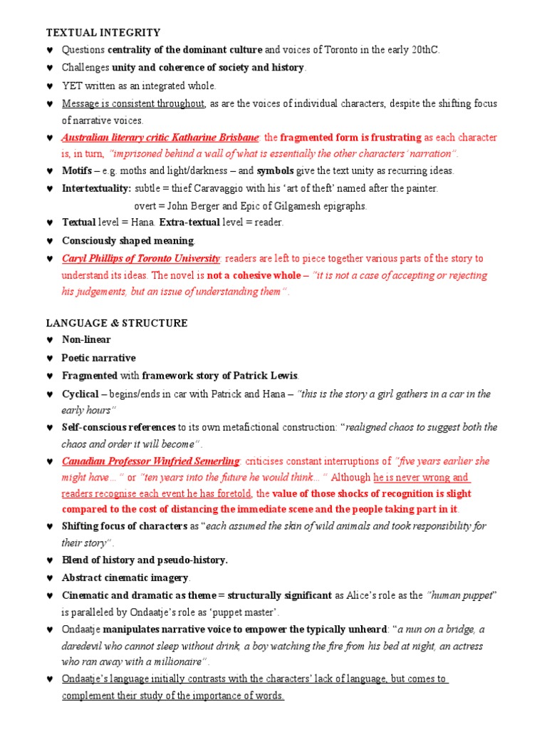 English Advanced Notes | PDF | Narrative