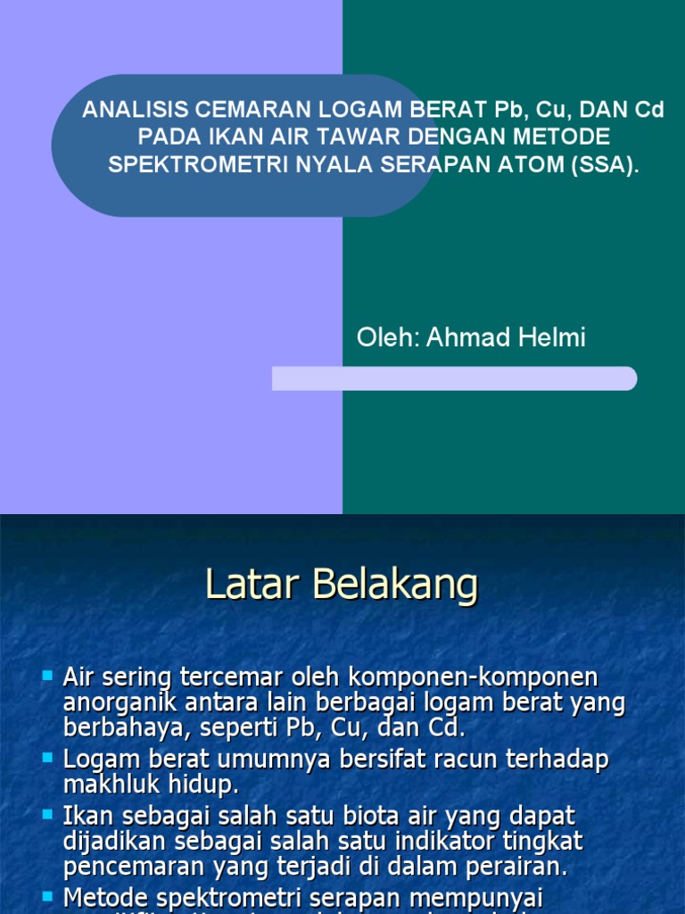 Analisis Cemaran Logam Berat | PDF