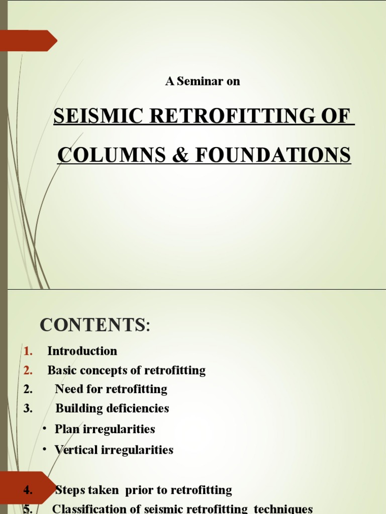 Seismic Retrofitting of Columns & Foundations | PDF | Deep Foundation ...