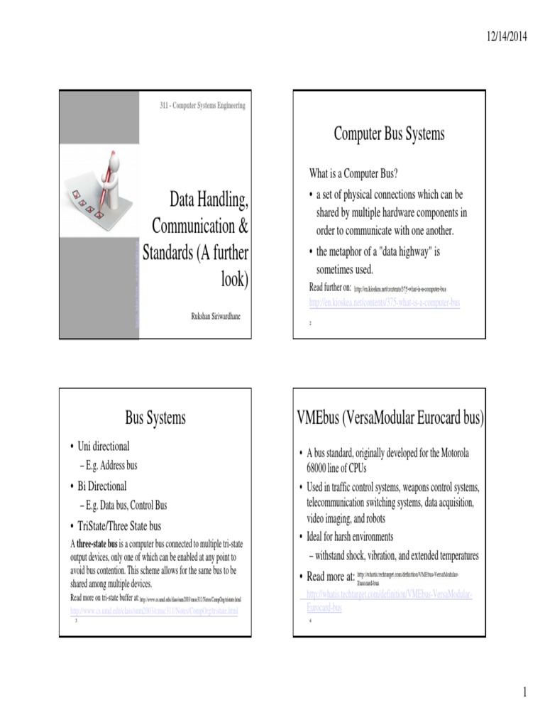 Further Look at Data Handling. Communication and Standards | PDF ...