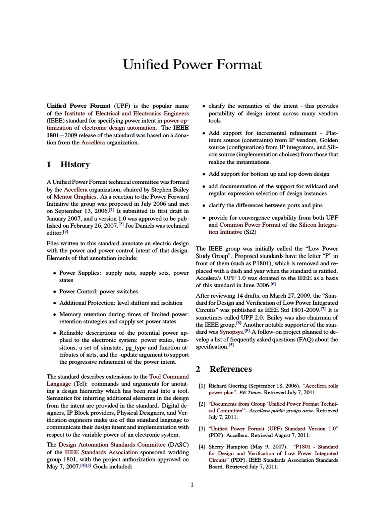 Unified Power Format | PDF | Computing | Digital Technology
