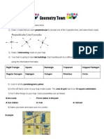 9th Grade Geometry Town Project Guide | PDF | Area | Perpendicular