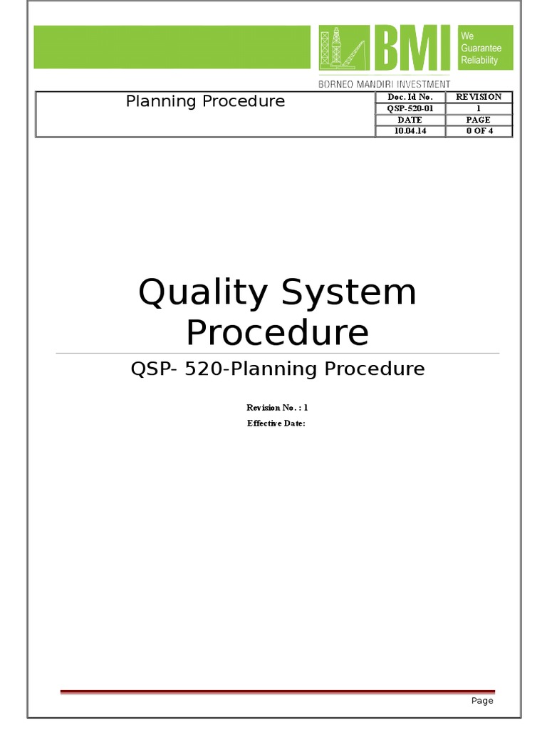 QSP 520 01 Quality Planning | Download Free PDF | Competence (Human ...