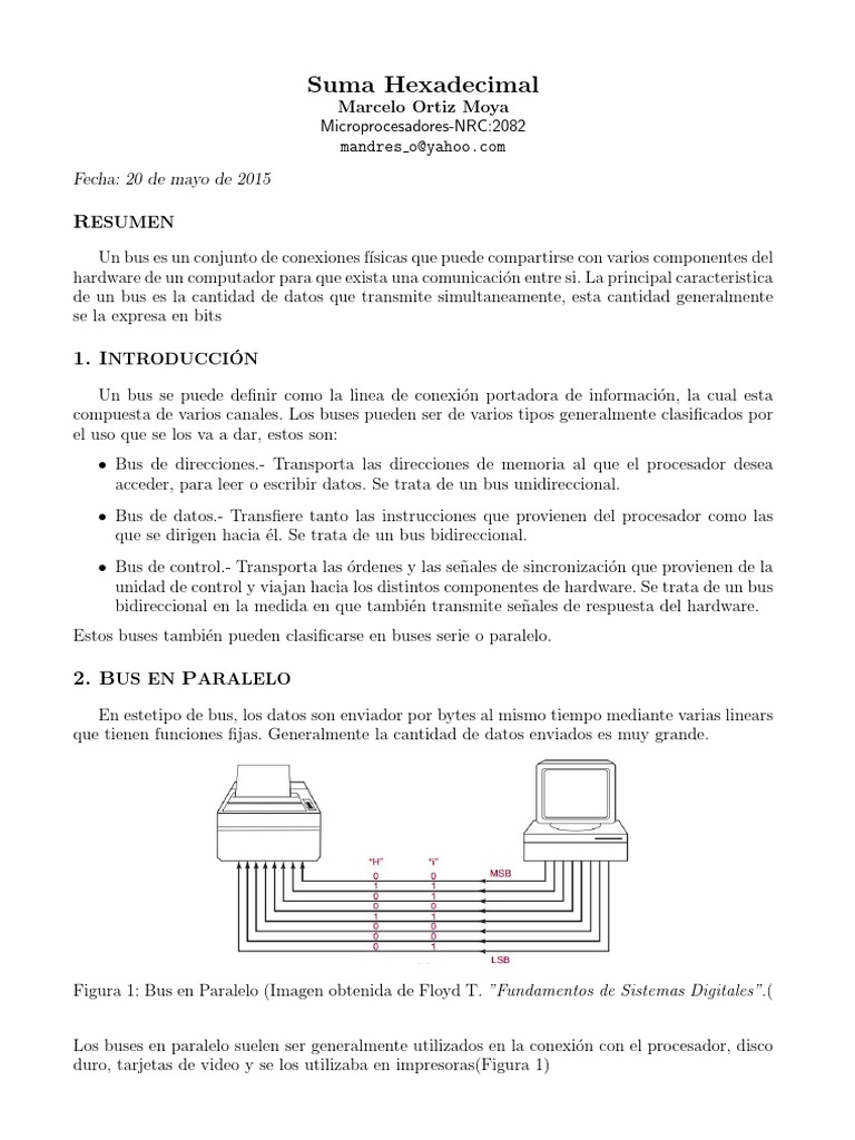 Buses Serie - Paralelo | PDF | Hardware de la computadora | Ingenieria ...