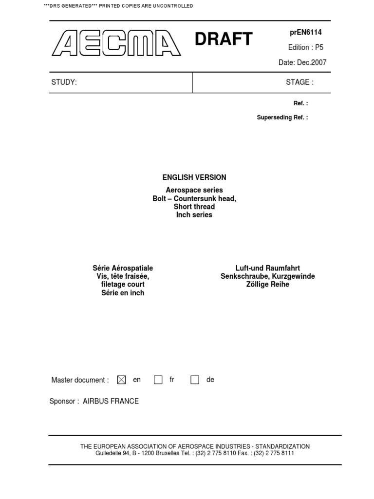 EN6114 | PDF | Screw | Forging