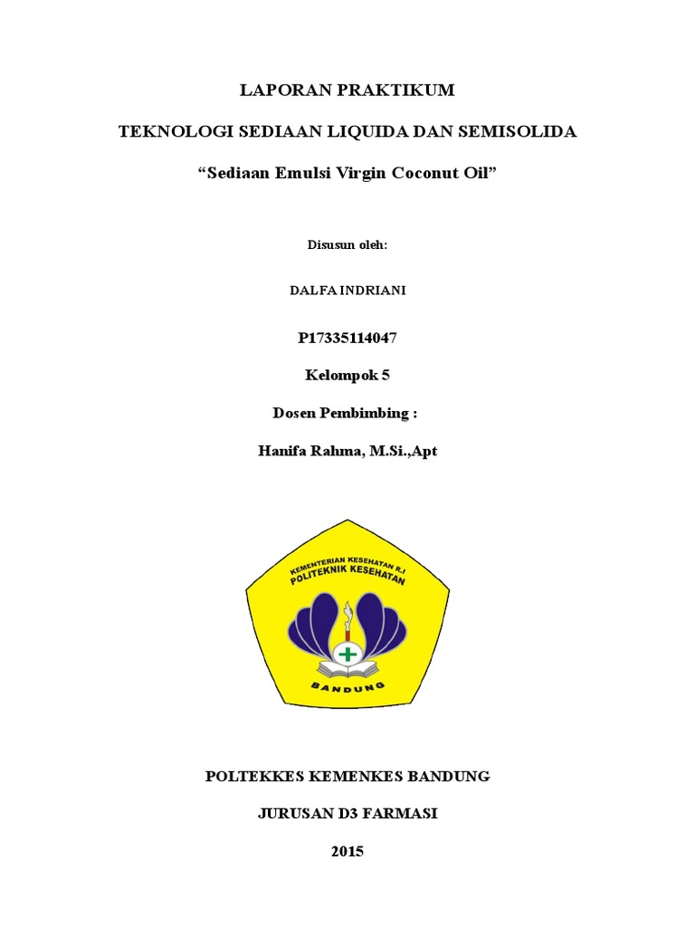 Laporan Emulsi VCO | PDF