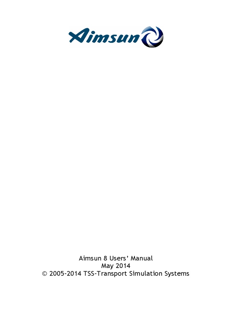 Aimsun Users Manual v8 | PDF | Page Layout | 3 D Computer Graphics