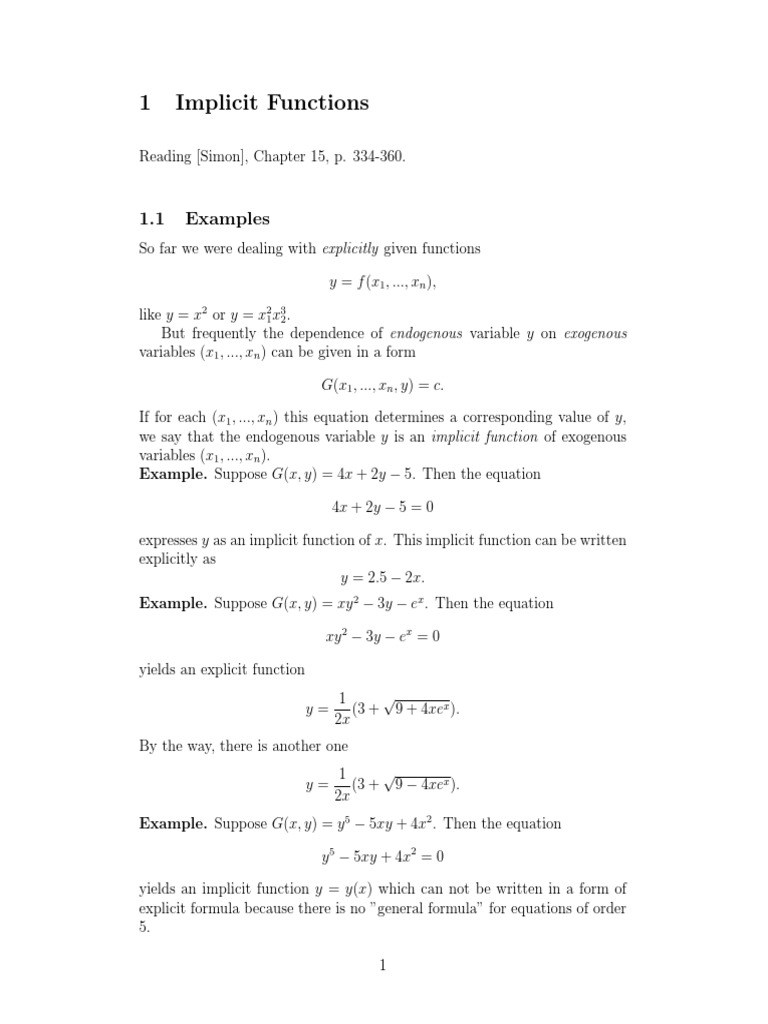 Implicit Function Theorem Well Done | PDF | Endogeneity (Econometrics ...